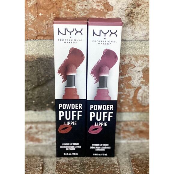 NYX | Makeup | Set Of Two Nyx Powder Puff Lippie In Pop Quiz And Moody | Poshmark